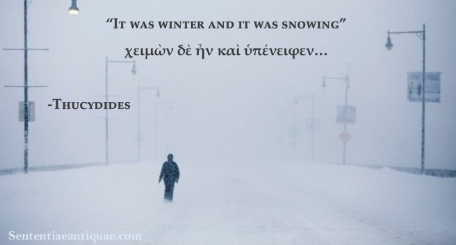 It Was Winter, It Was Snowing – SENTENTIAE ANTIQUAE